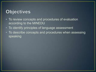 Assessment in language teaching | PPTX