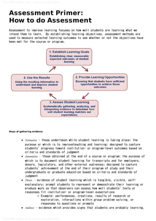 Assessment | PDF | Educational Assessment | Education