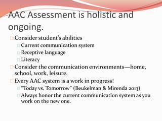 AAC Assessment | PPTX