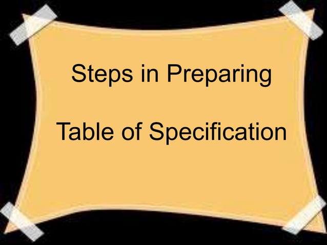 preparing a TOS | PPTX