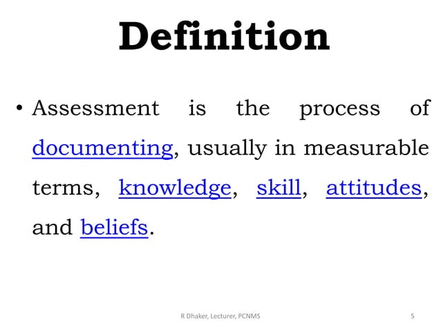 Assessment.....ppt | Educational Assessment | Education