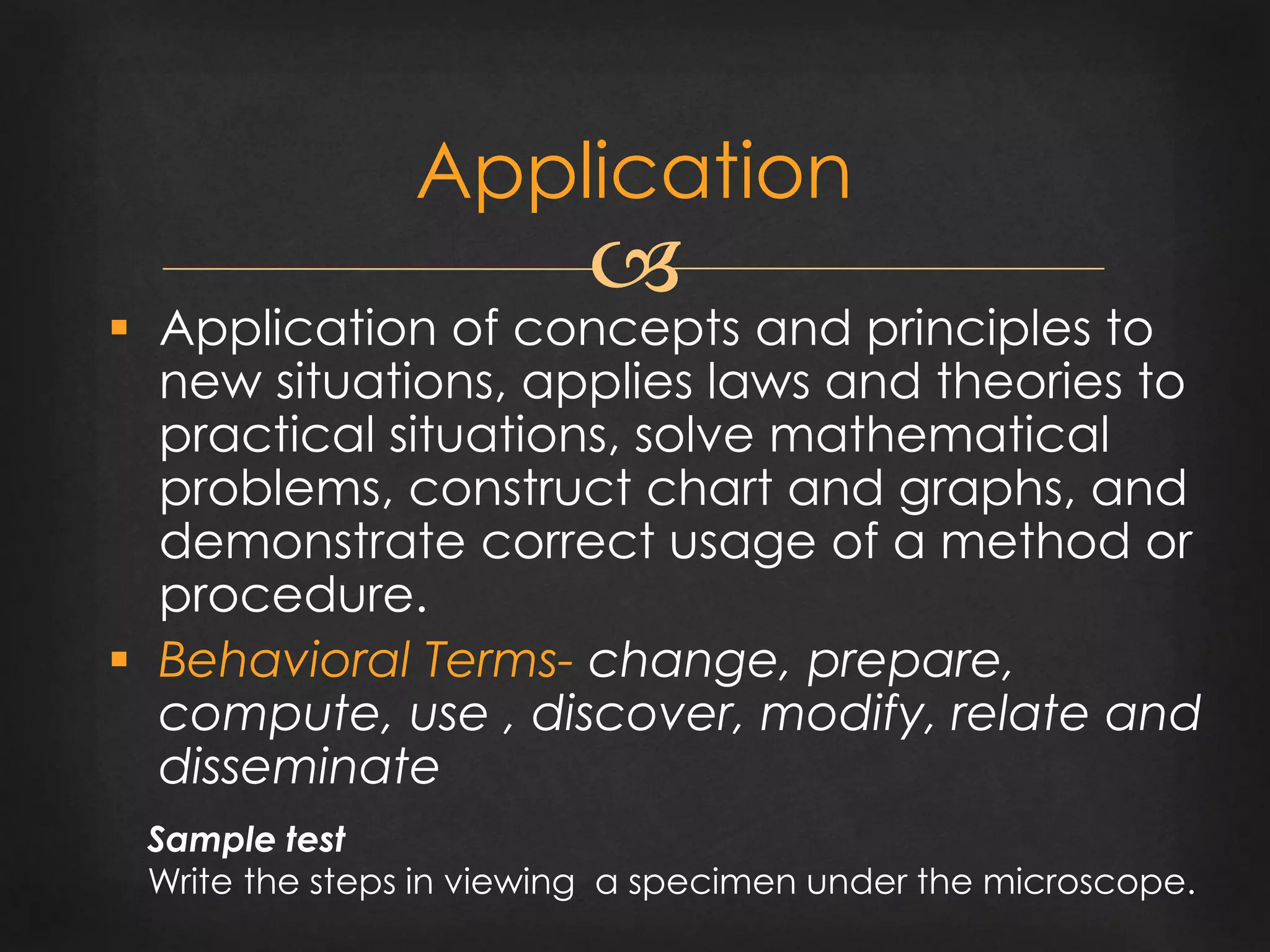 Chapter 5 Cognitive, Psychomotor and Affective Domains of Objectives as ...