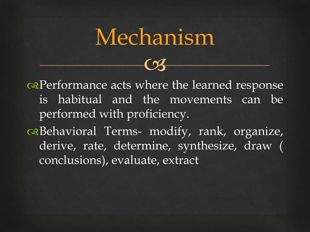 Chapter 5 Cognitive, Psychomotor and Affective Domains of Objectives as ...