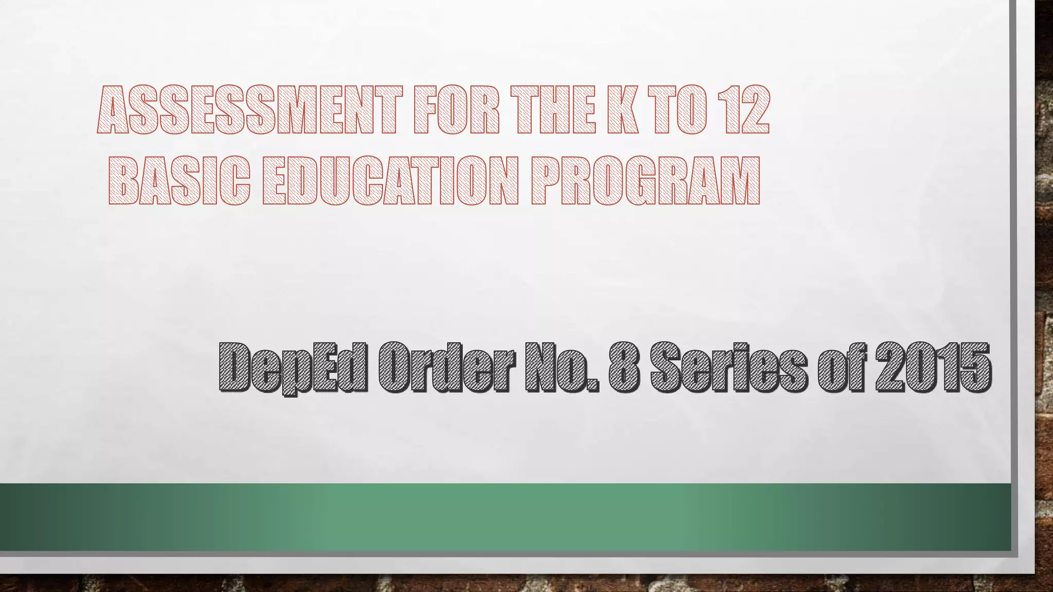 Assessment of Student Learning | PPTX