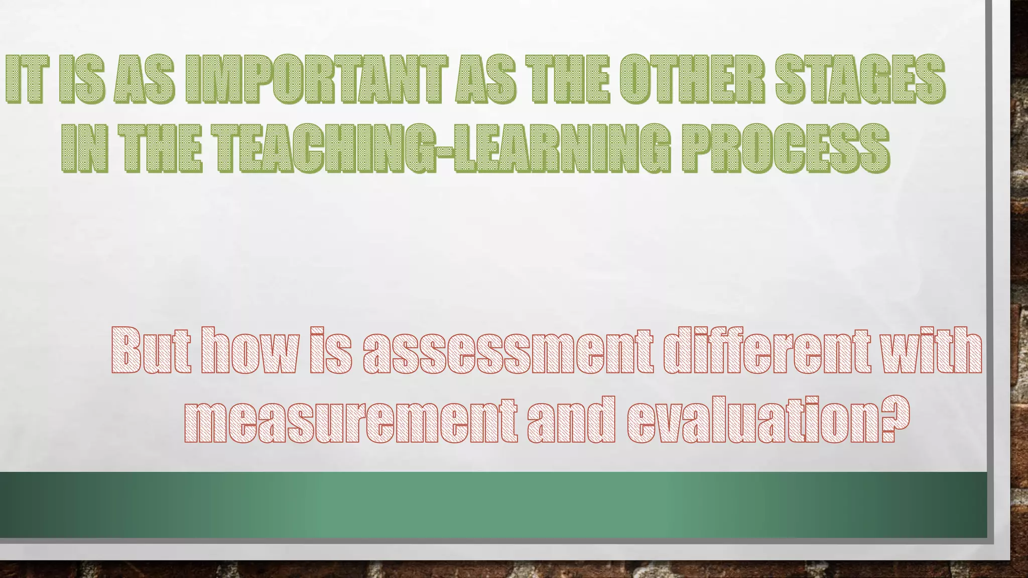 Assessment of Student Learning | PPTX