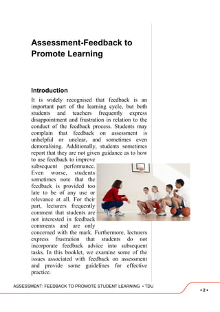 Assessment. feedback to promote effective learning | PDF