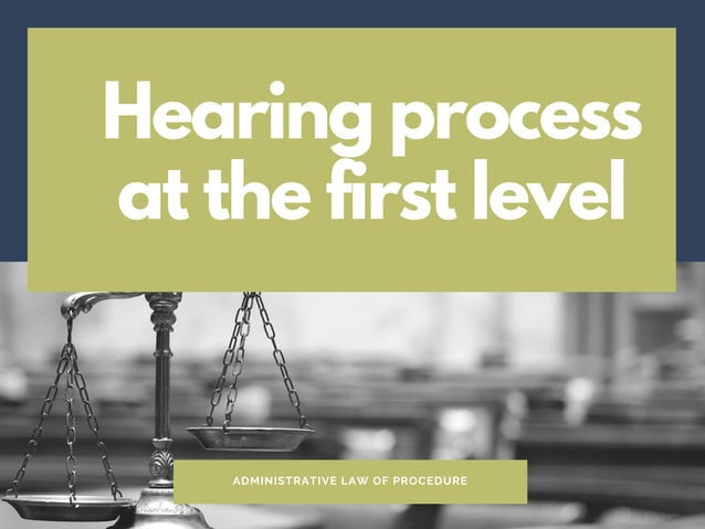 Hearing Process at first level | PPT