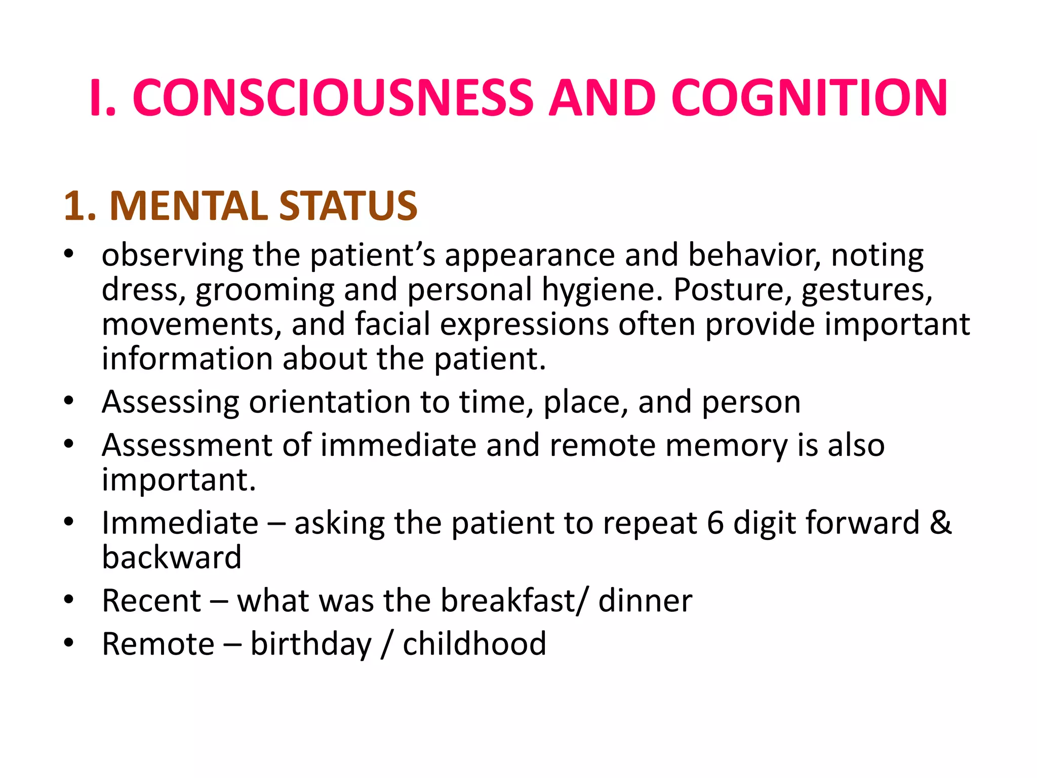 NEUROLOGICAL ASSESSMENT | PPTX