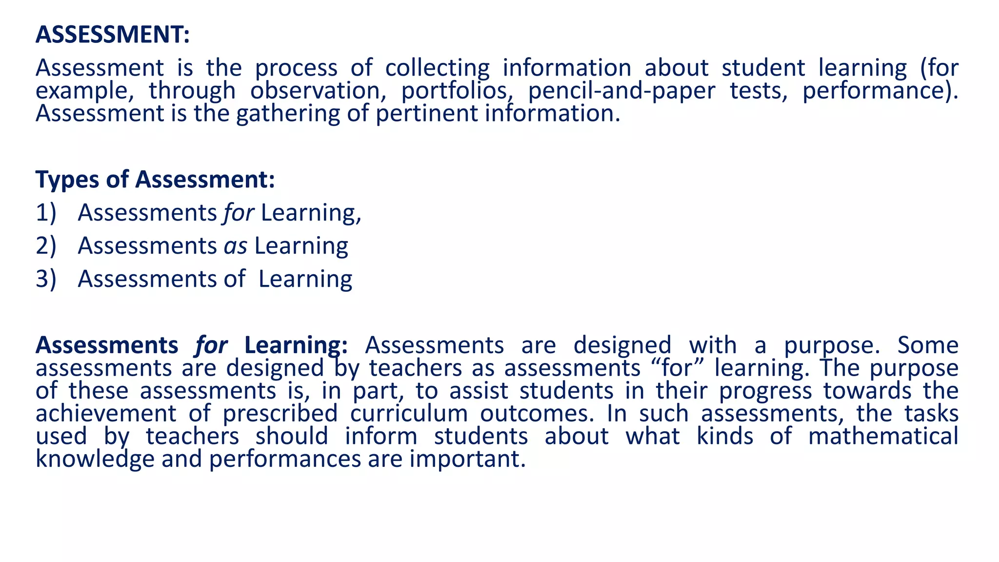 Assessment | PPTX | Educational Assessment | Education