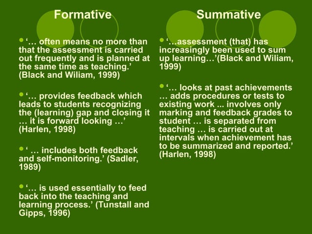 ASSESSMENT FORMATIVE AND ASSESMEN SUMMATIVE FOR EDUCATION | PPT