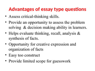 ASSESSMENT TOOLS- ESSAY TYPE QUESTION, CHECKLIST, RATING SCALE.pptx