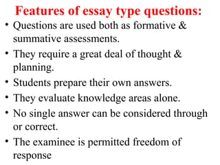 ASSESSMENT TOOLS- ESSAY TYPE QUESTION, CHECKLIST, RATING SCALE.pptx