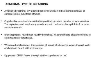 assessment of chest ,thorax of children. | PPT