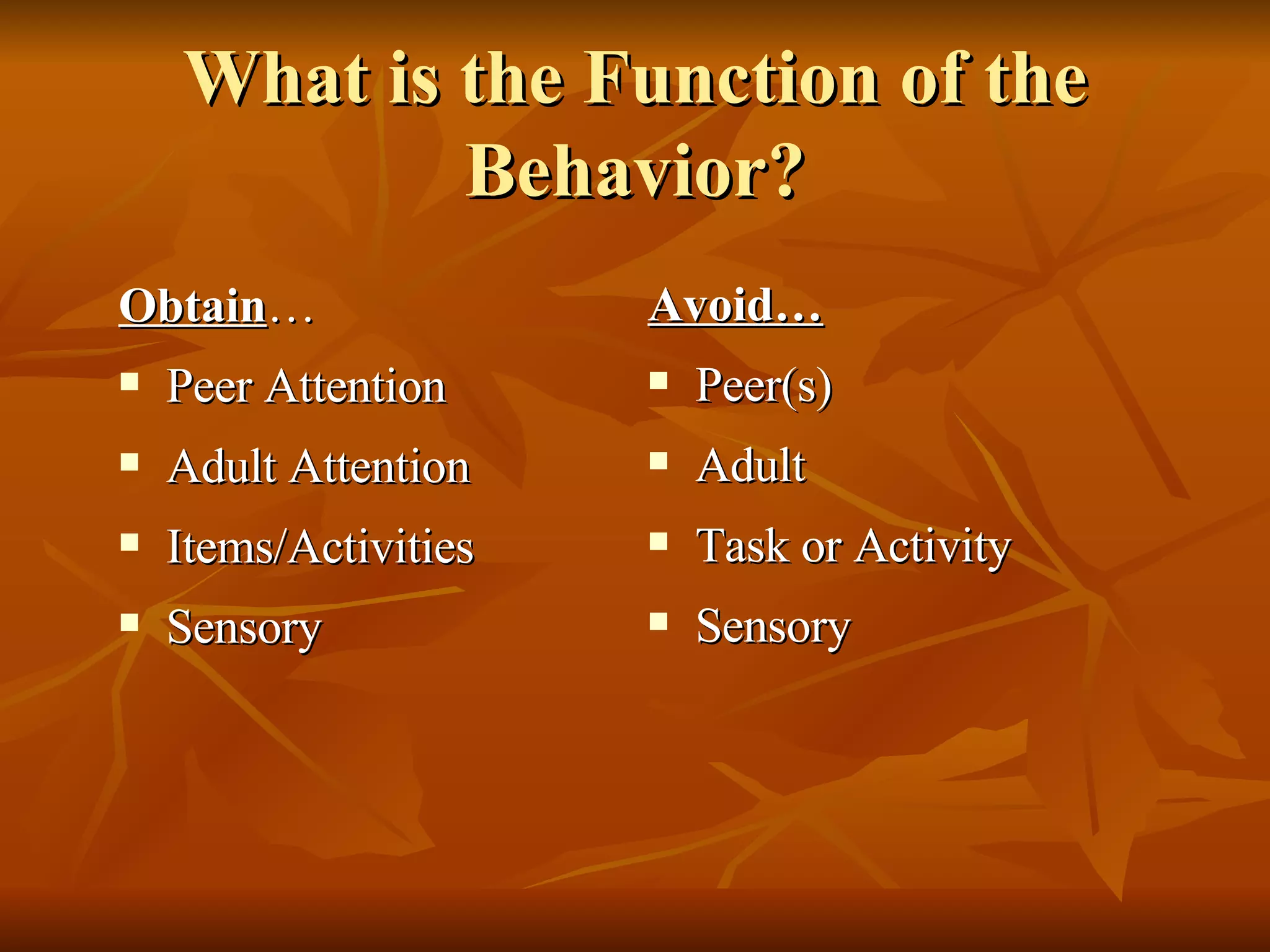 Assessment And Treatment Of Challenging Behaviors | PPT