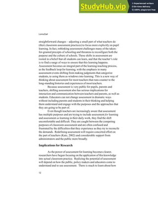 Assessment - A Powerful Lever For Learning | PDF