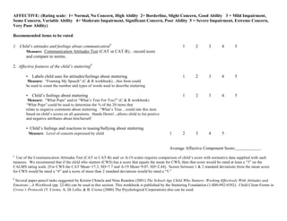 Assessment calms rating scale | PDF