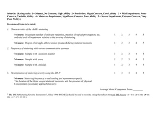 Assessment calms rating scale | PDF