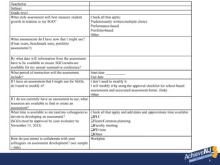 Assessment developing an sgo work for merge 0 | PPT