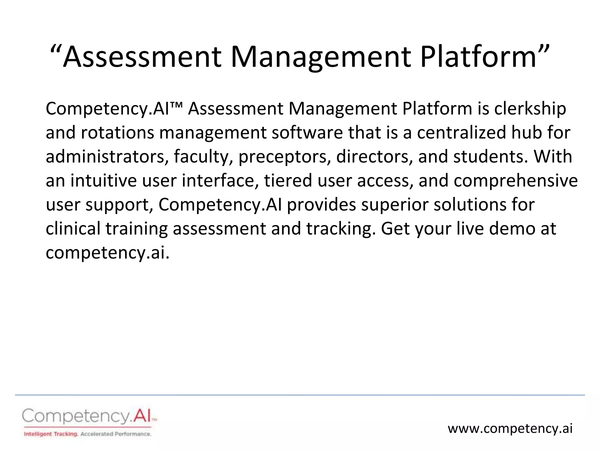 Assessment Management Platform | PPT