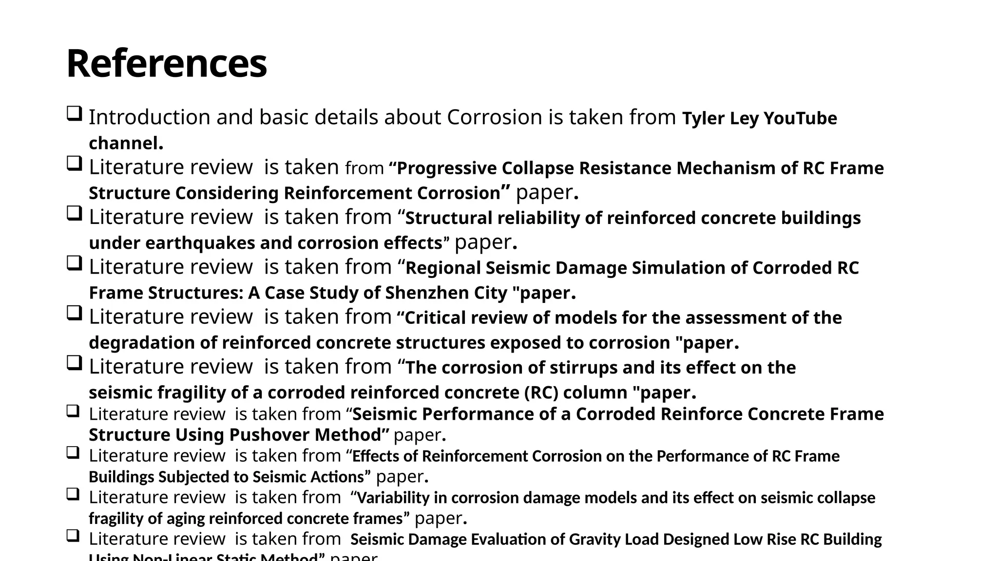 Assessment Of Corroded Reinforced Concrete Frame Buildings Pptx