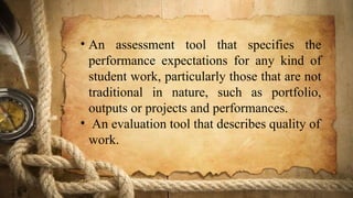Assessment-of-Learning-Group-6.pptx pROCESS IN DEVELOPING AND USING RUBRICS | PPT