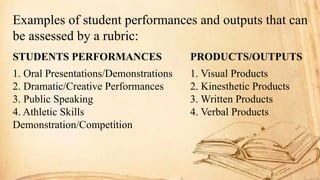 Assessment-of-Learning-Group-6.pptx pROCESS IN DEVELOPING AND USING RUBRICS | PPT