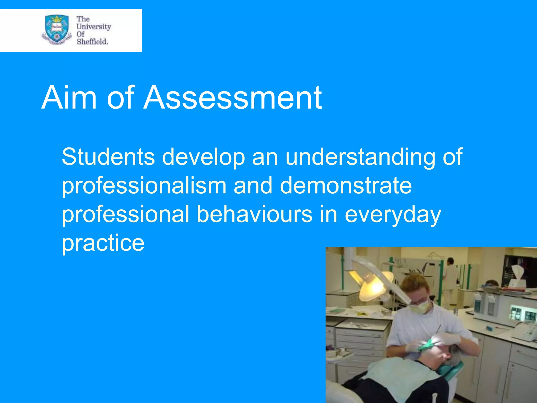Assessment of Professionalism in Dental Education | PPTX