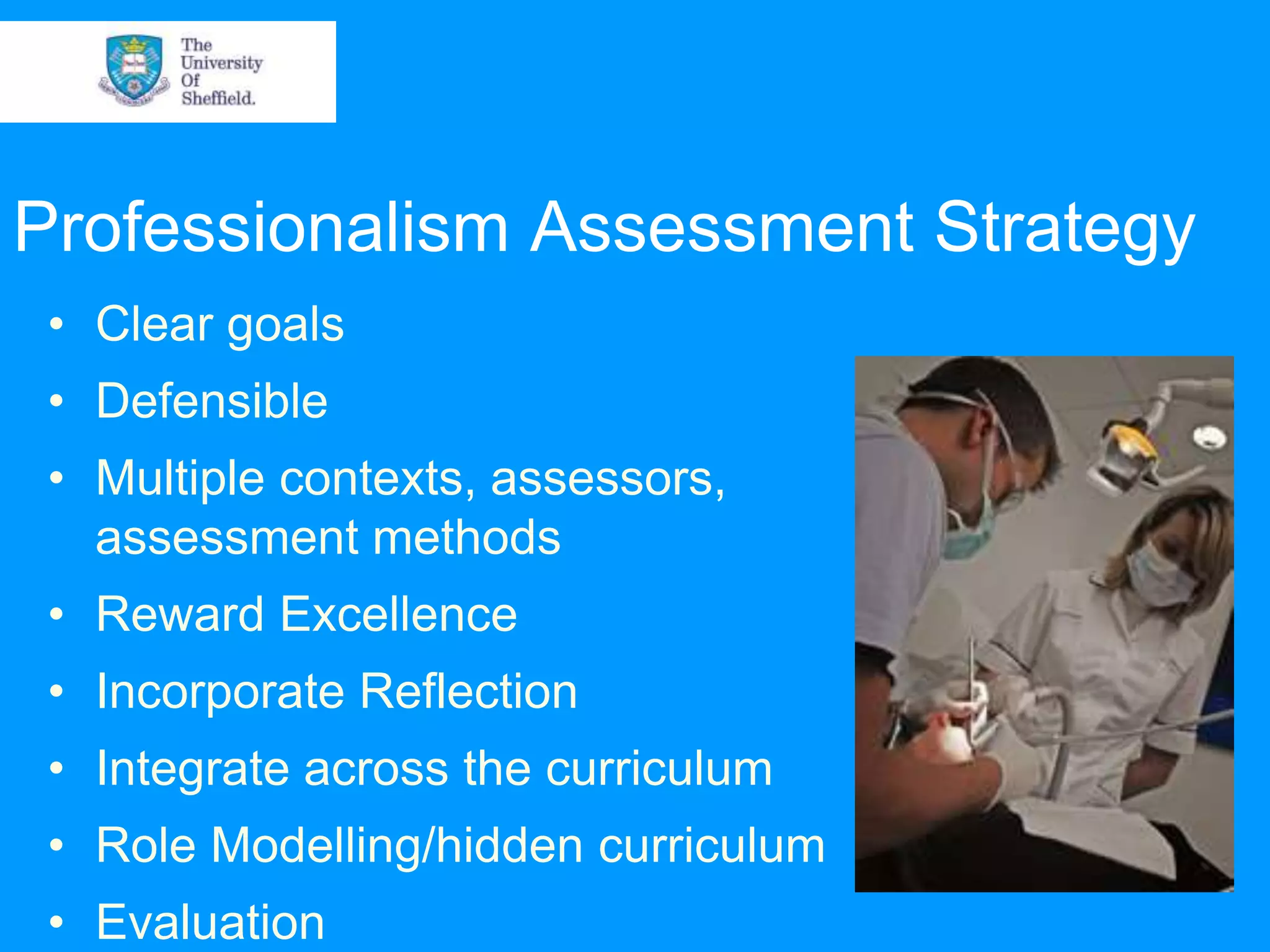 Assessment of Professionalism in Dental Education | PPTX