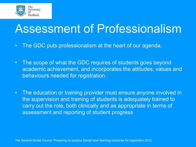 Assessment of Professionalism in Dental Education | PPTX | Professional ...
