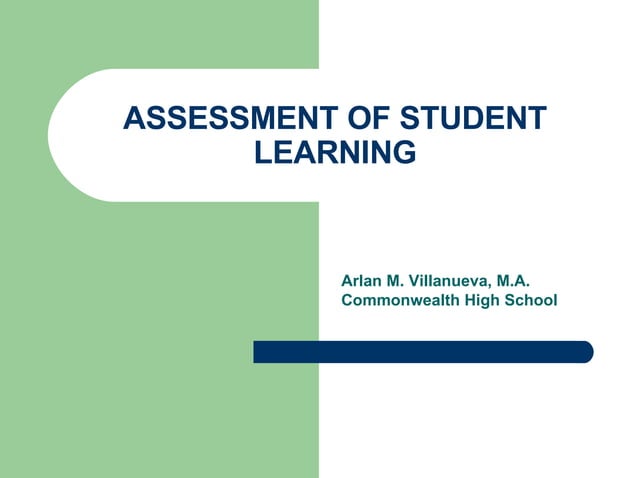 Assessment Of Student Learning assessment-of-student-learning