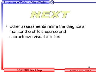 Assessment of the Pediatric Visual System | PPT | Eye and Vision ...