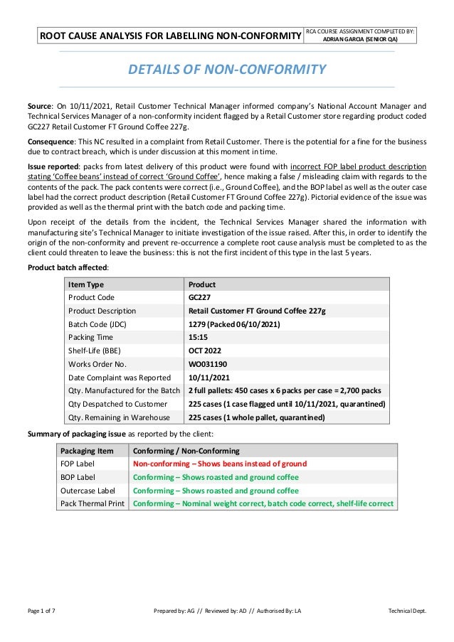 Root Cause Analysis for labelling NC - AG - LinkedIn Profile.pdf