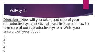 Assessment-Science 5-The Parts of the Reproductive System.pptx ...