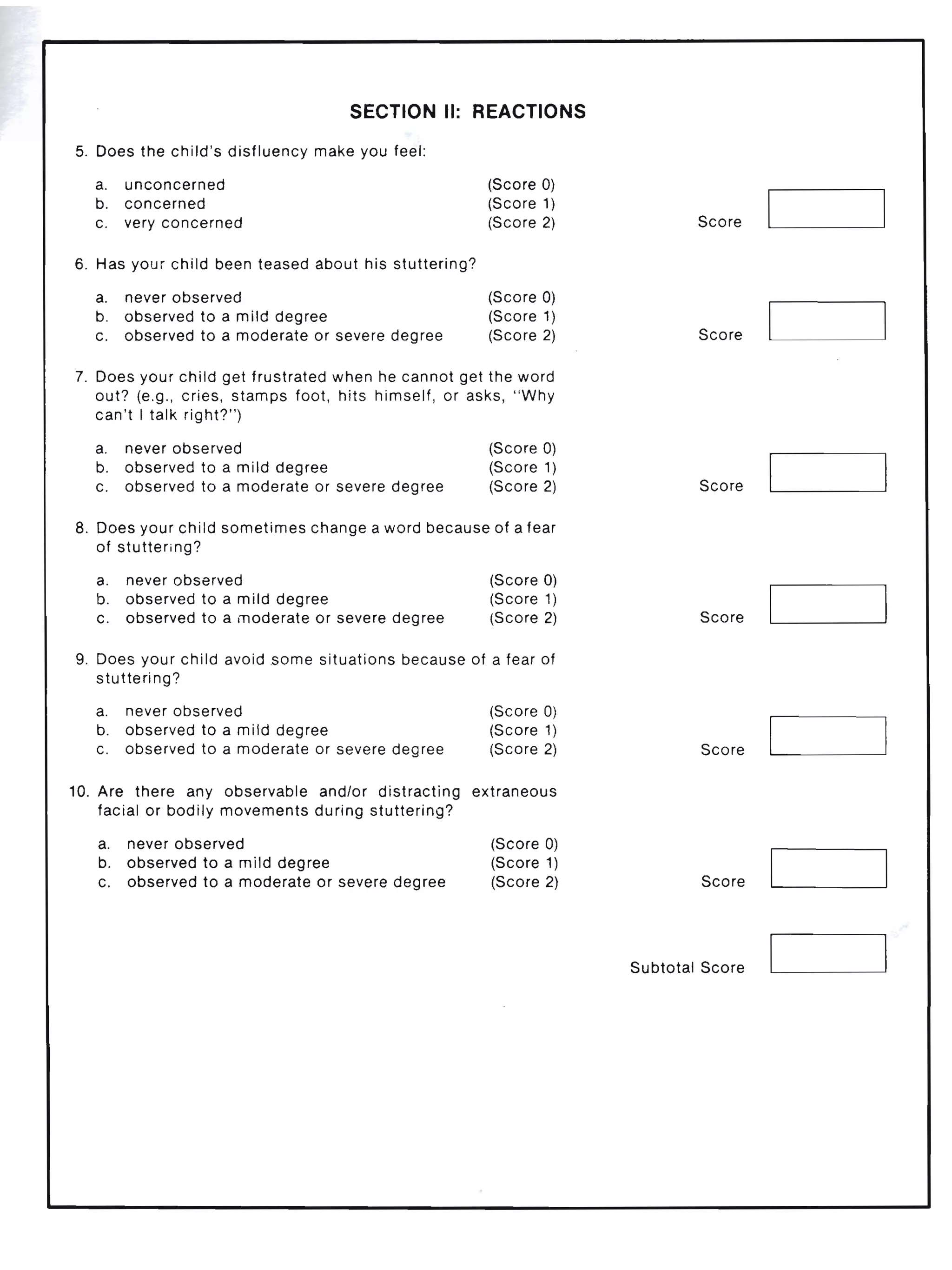 Assessment stuttering predictioninstrument | PDF