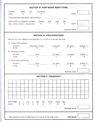 Assessment stuttering predictioninstrument | PDF