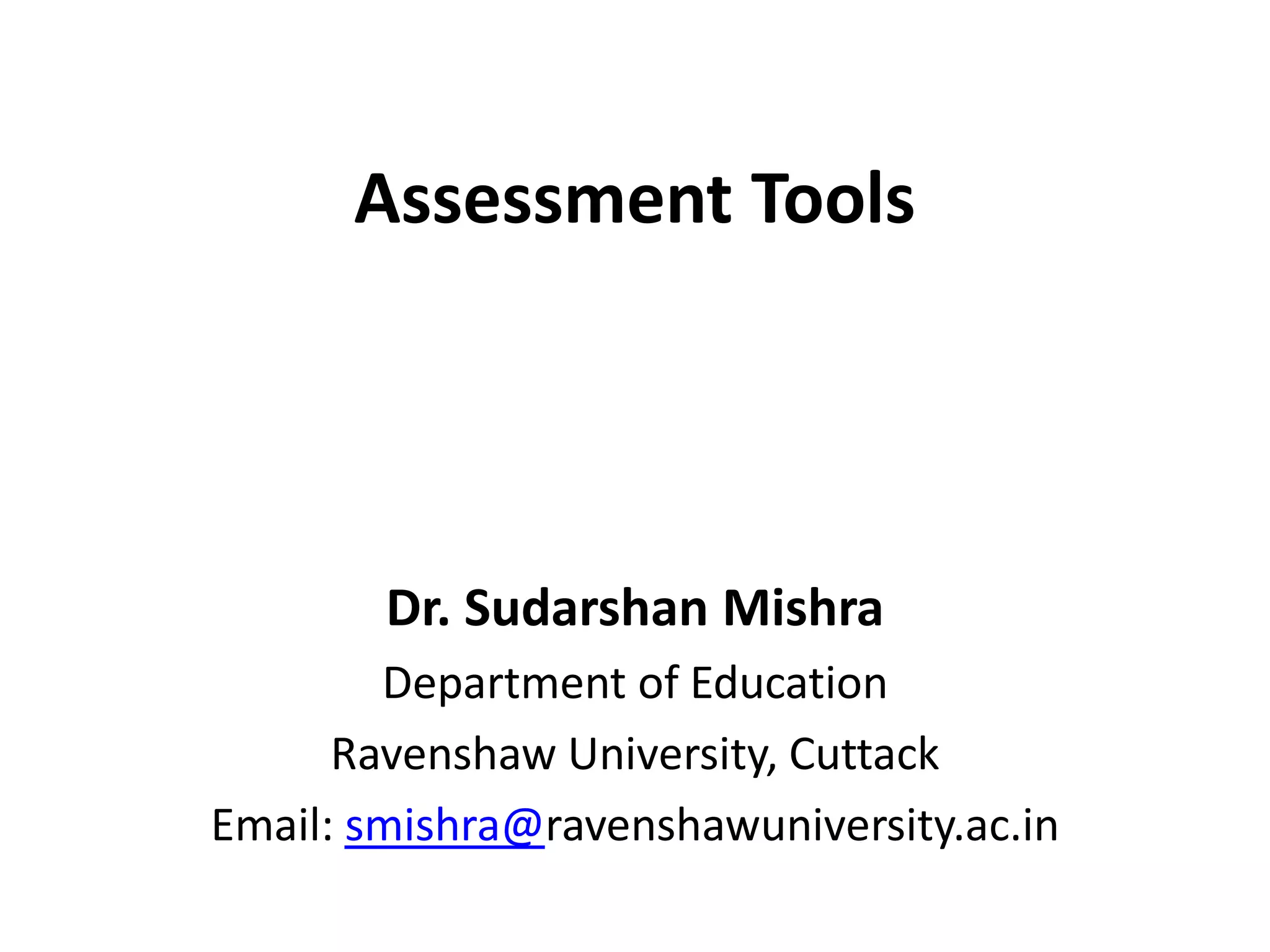 Assessment tools | PDF