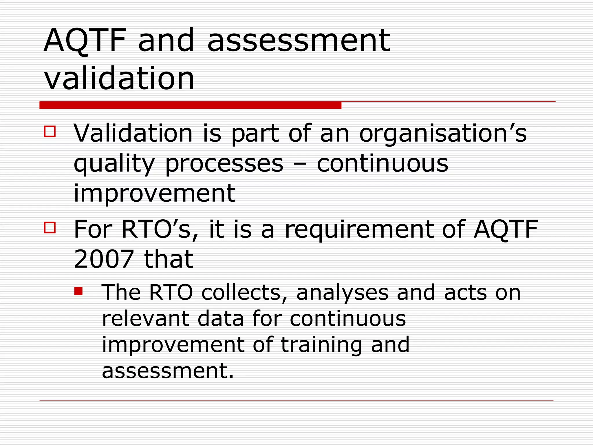 Assessment Validation | PPT