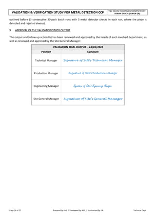Validation & Verification Study for Metal Detection CCP - AG - LinkedIn ...