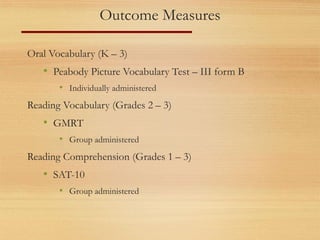 Assessments in literacy and reading | PPT