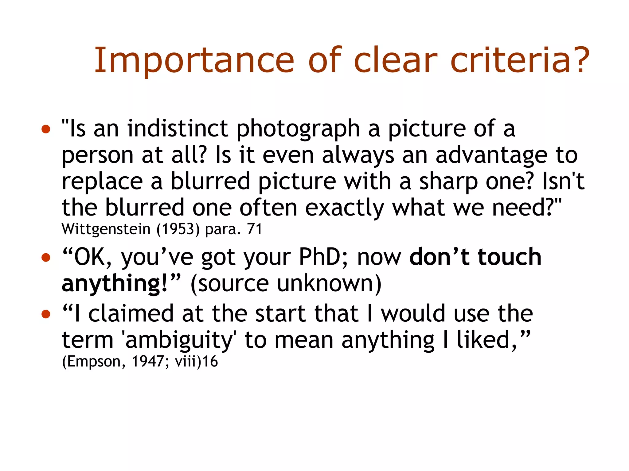 Assessment re-capitulated and questioned | PPT