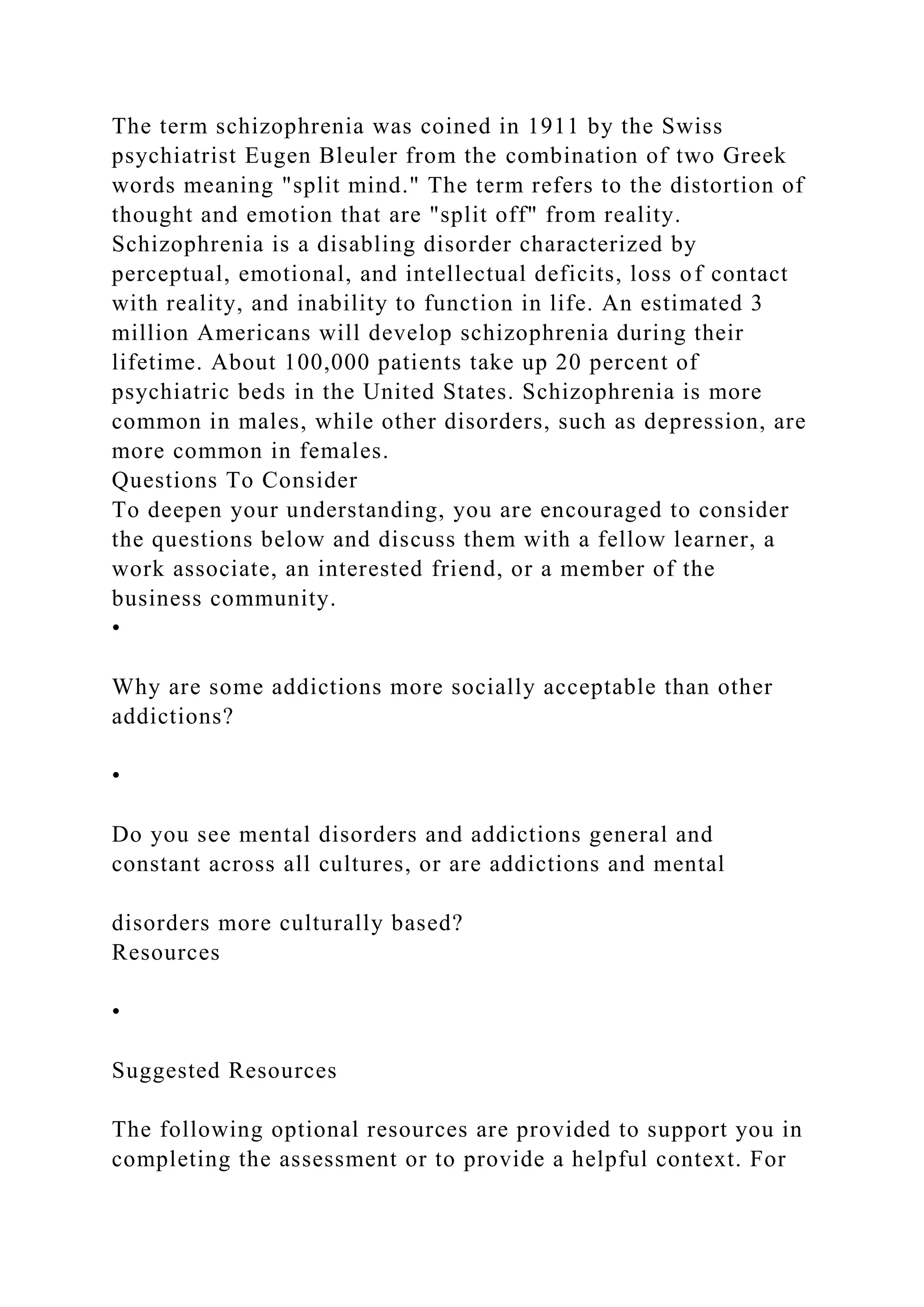 ASSESSMENT 2 Addiction Overview Write a 2–3-page assessment in.docx