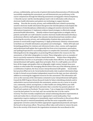 Assessment 2 Protected Health Information and Confidentiality Best ...