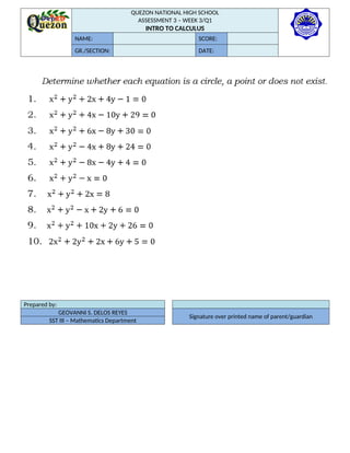 Assessment 3 - Wk 3 - Graph of a Circle.docx