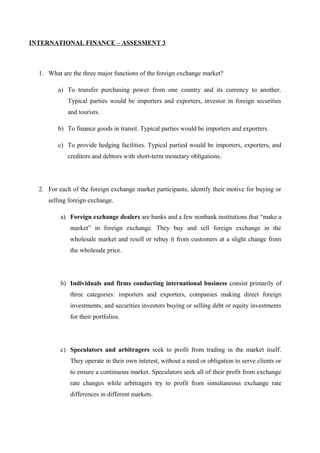 INTERNATIONAL FINANCE EXERCISES | DOC