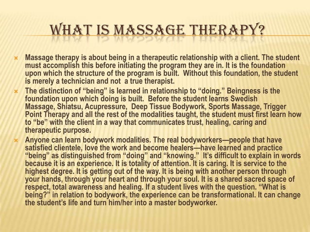 Massage Therapy | PPT