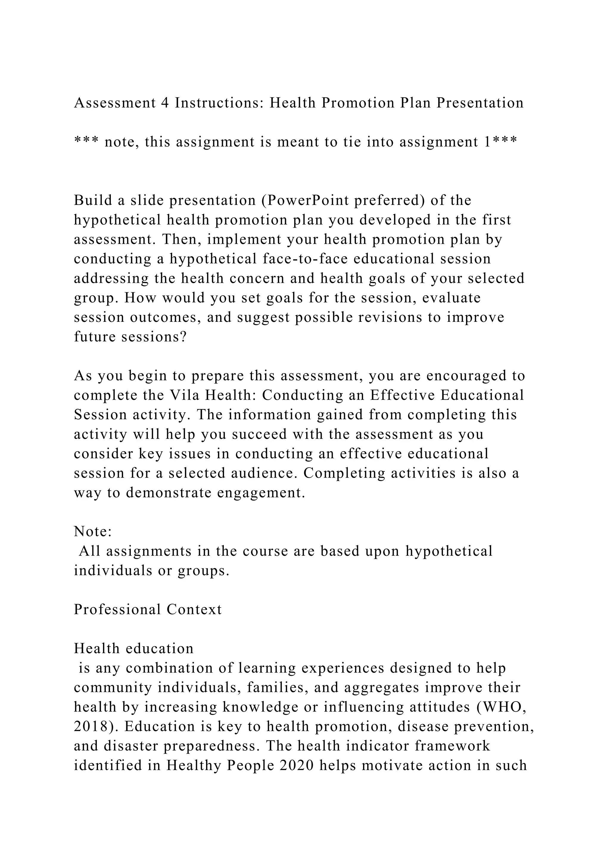 Assessment 4 Instructions Health Promotion Plan Presentation.docx