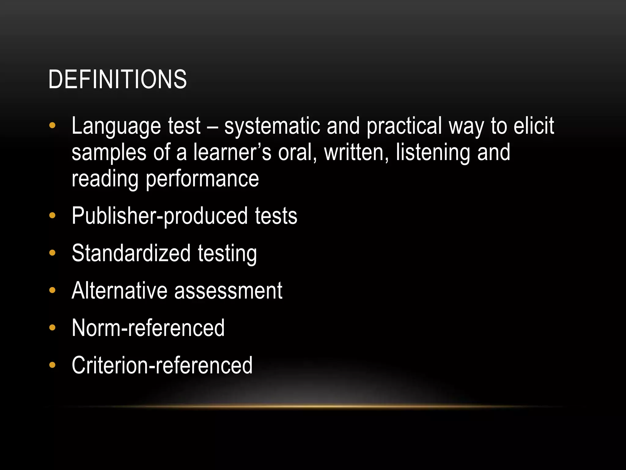 Assessing Language Learning | PPTX