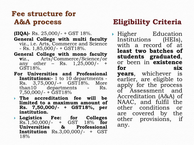 Assessment & Accreditation Process of NAAC in Revised Accreditation ...