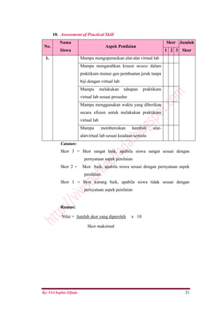 Assessment alternative of mutation material (materi mutasi) - vivi sophie elfada | PDF