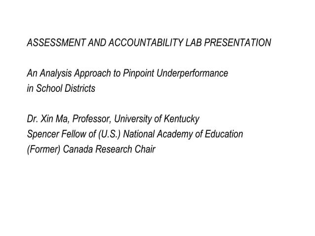 Assessment and accountability lab | PPT